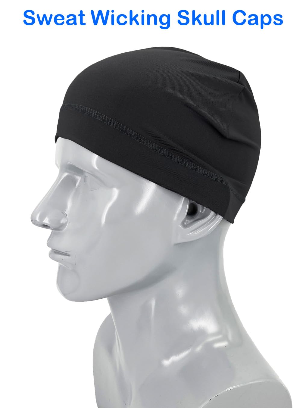 Sports Headwear Beanie Sleep Sleeping Hat Skull Running Hat Skullcap Outdoor Caps Liner for Men (White Sets)