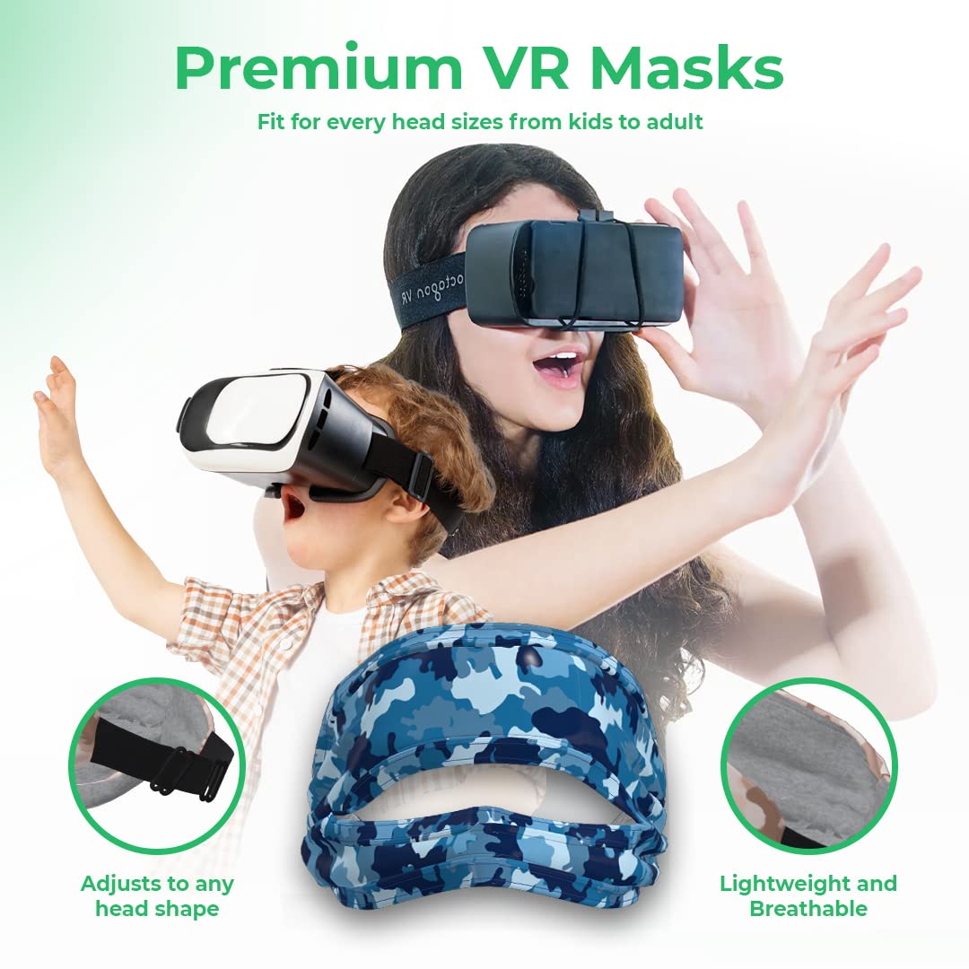 Special Skin and Hair Friendly | VR Sweat Band | Breathable VR Sweat Eye Mask for VR Workouts | Non-Slip Washable Face Cover for Oculus Quest 2| Adjustable VR Eye Mask