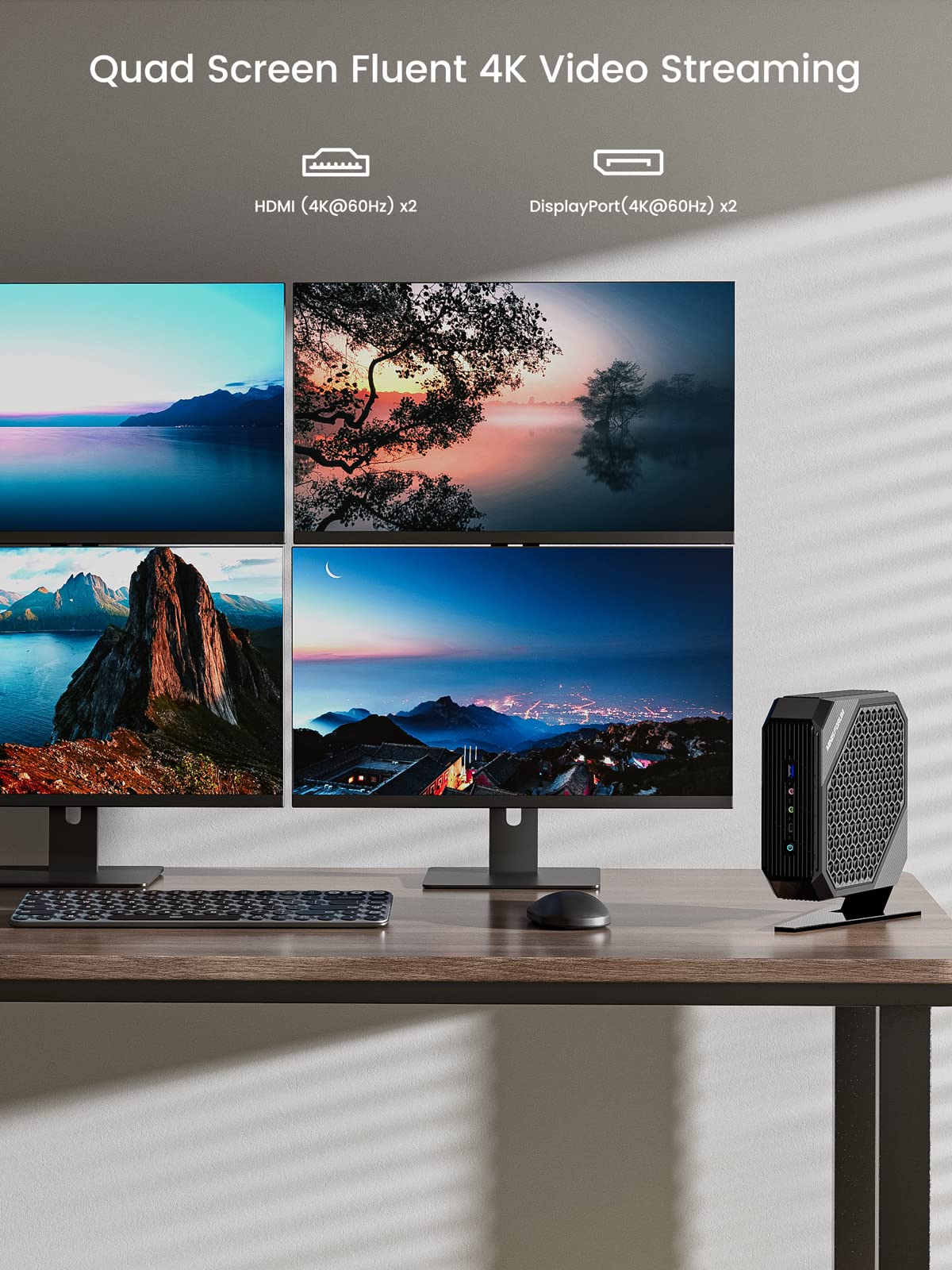MINISFORUM Neptune Series HX77G Mini PC AMD Ryzen 7 7735HS Desktop Computer, DDR4 32GB RAM+512GB SSD, 2X HDMI & 2X DP 4K@60Hz Outputs, AMD Radeon RX 6600M Discrete Graphics Small PC