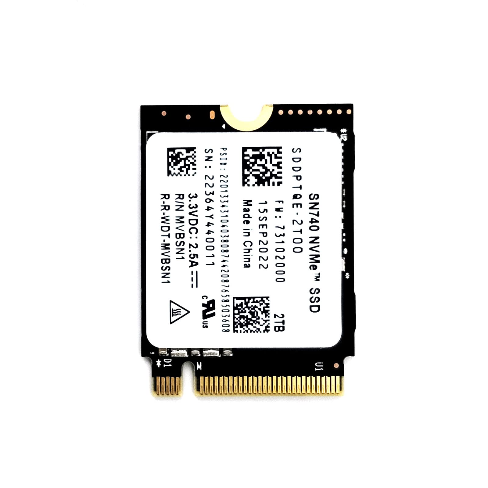 Yassdwbn SN740 m.2 2230 SSD 2TB NVMe PCIe for Steam Deck Surface pro9,for ROG Flow