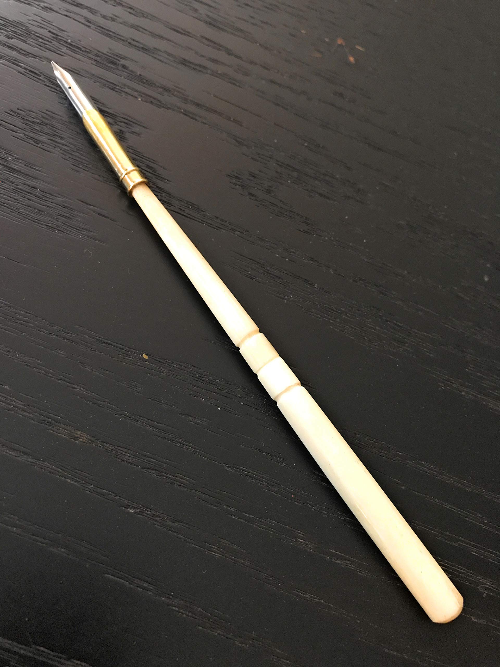 Madison Bay Co Ox Bone Writing Pen, Vintage English Reproduction, 7.5 Inches Lon