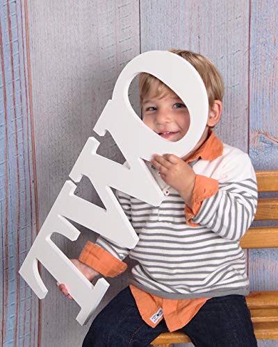 TWO Sign - Kids' Photo Prop - TWO, Second Birthday Prop - 2nd Birthday Party Decor