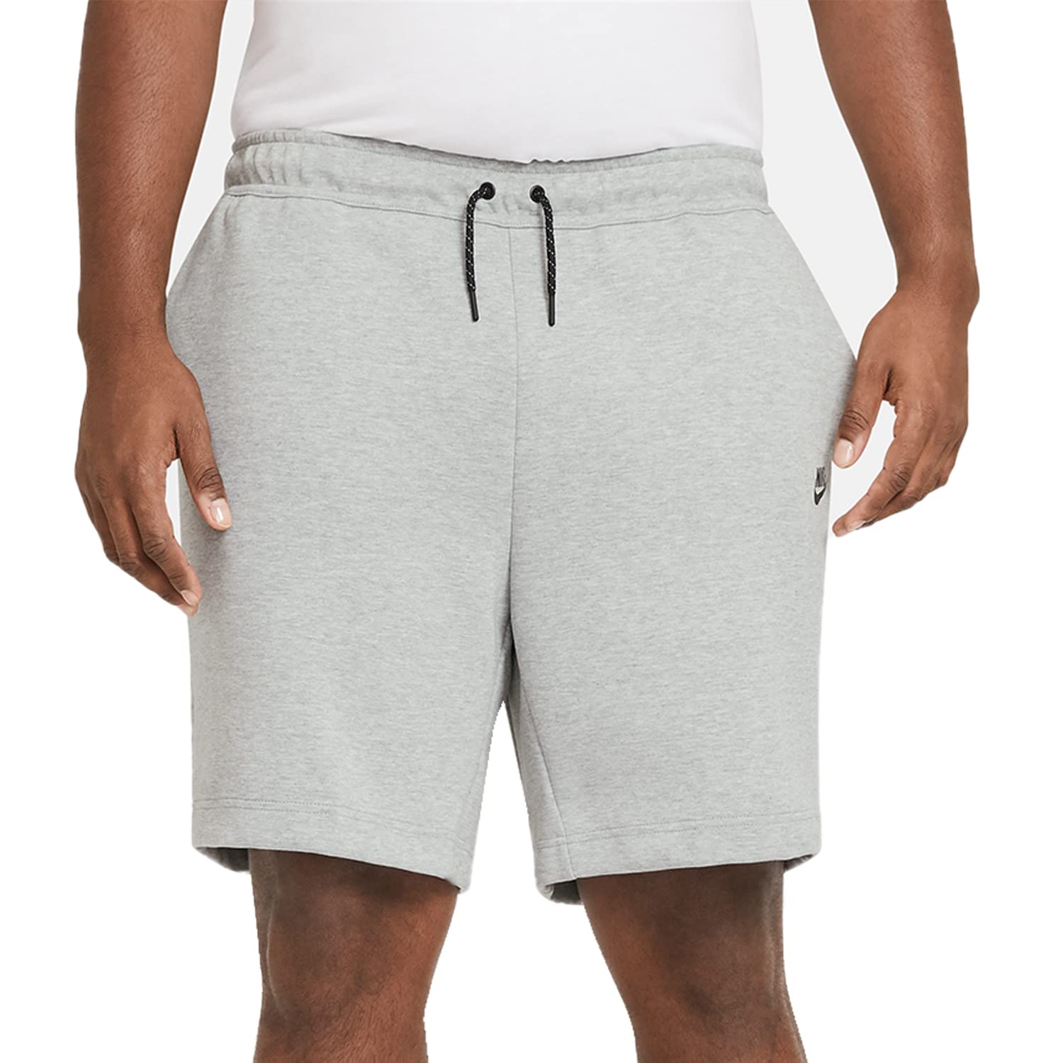Nike mens Tech Fleece Shorts, Dark Grey Heather/Black, Medium