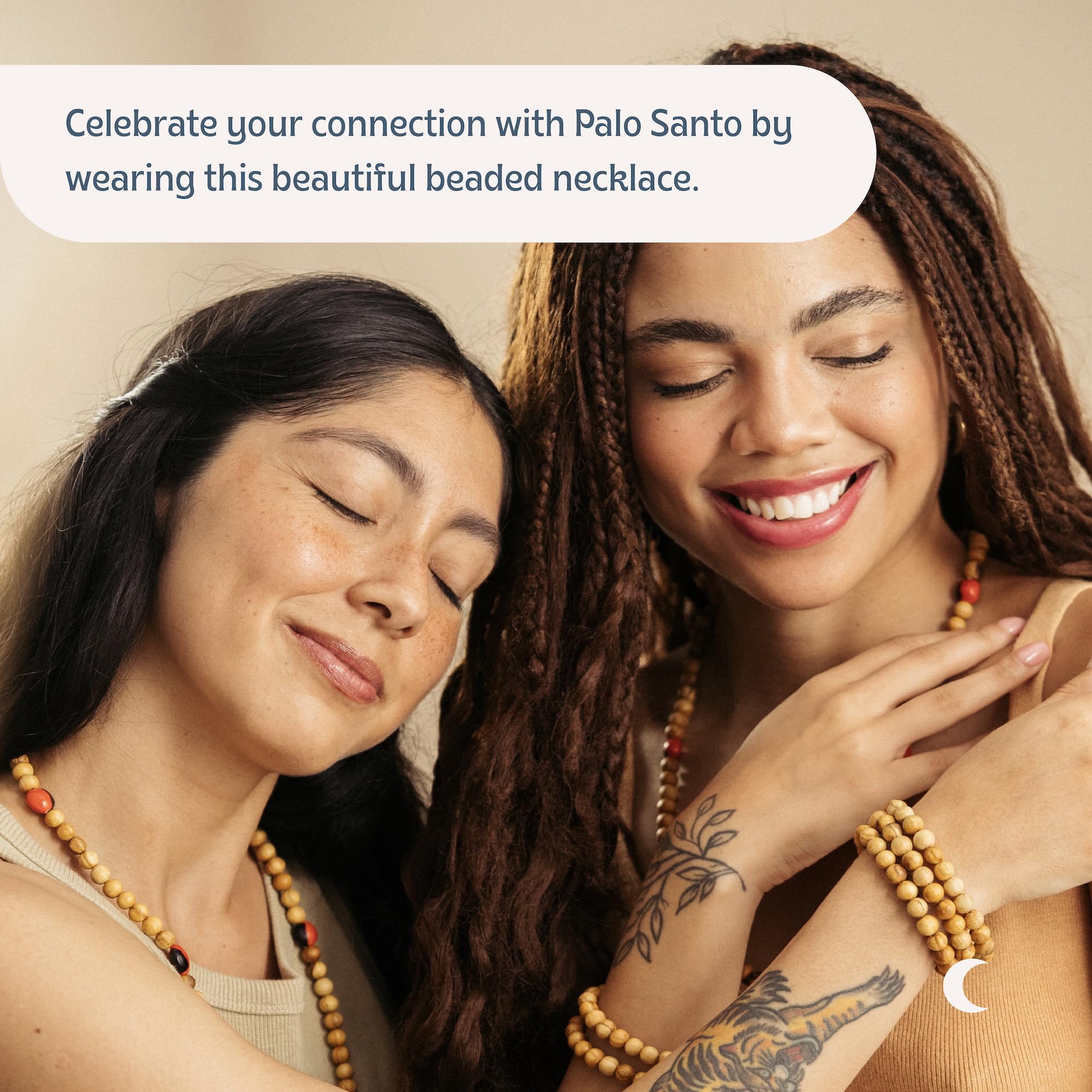 Luna Sundara Palo Santo Necklace Handmade in Peru Highly Aromatic and Spiritually Cleansing (Palo Santo)