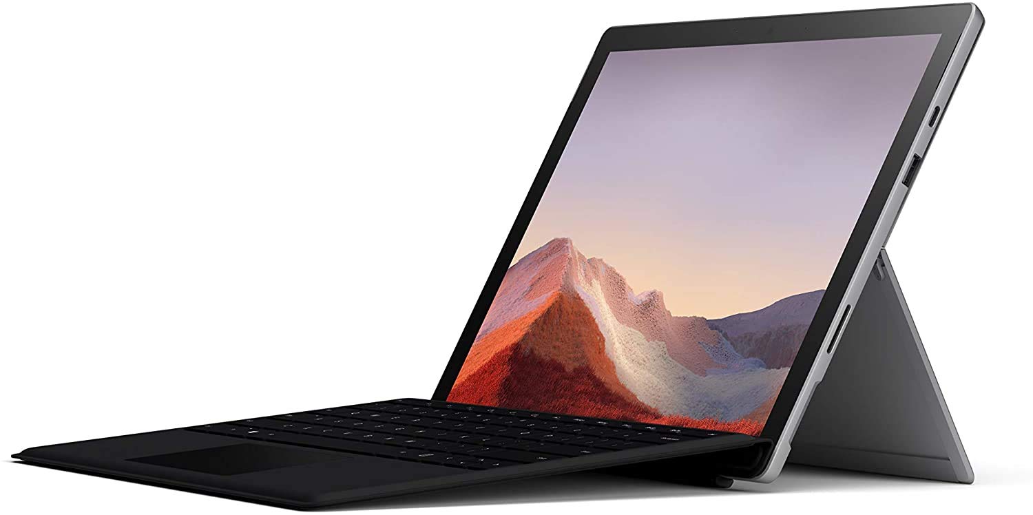 Microsoft Surface Pro 7 2-in-1, 12.3" Touchscreen Tablet, 10th Gen Intel Core i3, 4GB RAM, 128GB SSD, Windows 10 Home, Platinum (with Surface Pen & Sleeve)