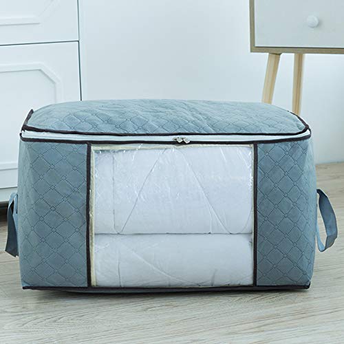 LivingBox Foldable Storage Containers Fabric See-Through Window, Household Home Organizers, Non-Woven Fabric Storage Bins, 3 Pack