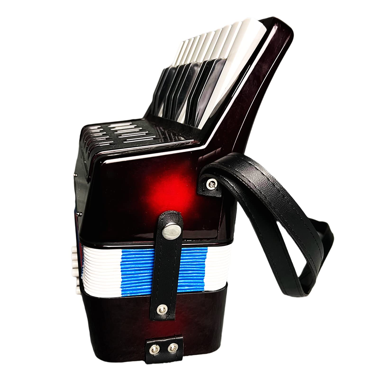 SIPSOCE Accordion 17 Keys 8 Bass, Keyboard Instrument,Convenient to Carry, Suitable for Outdoor Concerts,For Beginners to Use