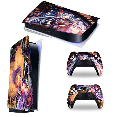 PS5 Standard Edition Skin Console and 2 Controller, Vinyl Decal Sticker Full Cover Protective - Singer 16+