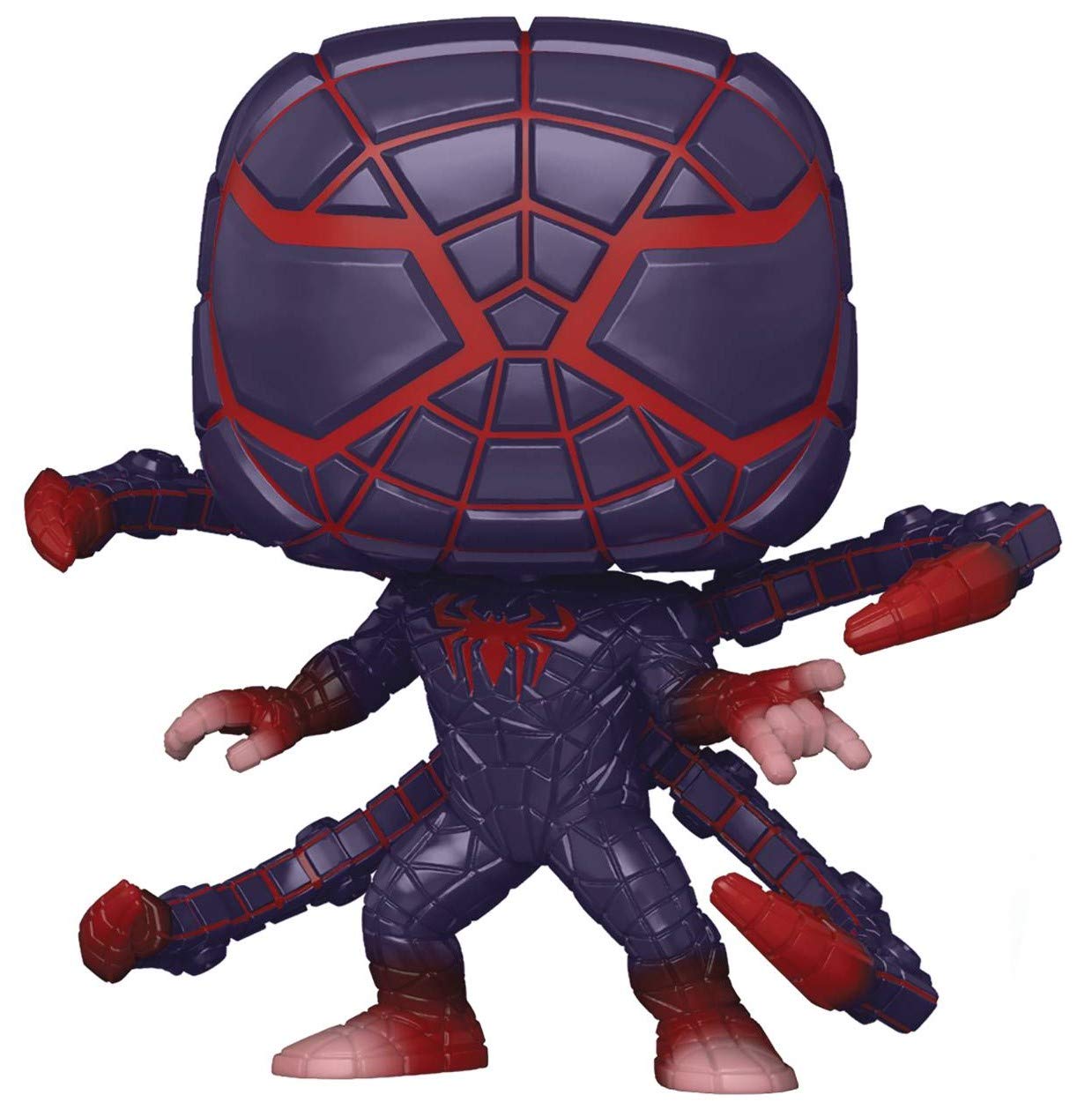 Spider-Man POP Marvel Video Game - Miles Morales Programmable Matter Suit Funko Pop! Vinyl Figure (Bundled with Compatible Pop Box Protector Case), Multicolor, 3.75 inches