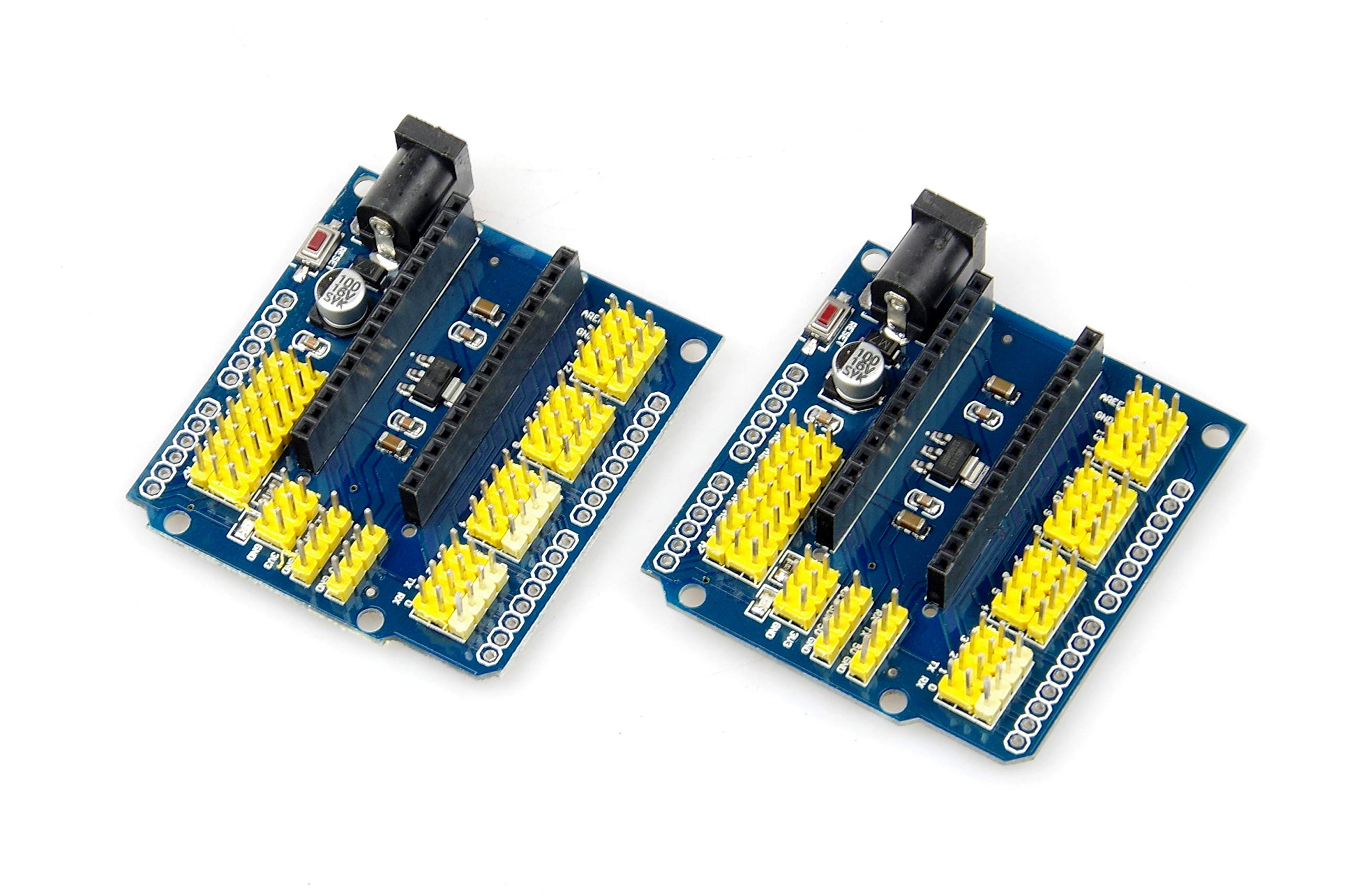 LIVISN 2pcs Nano IO Expansion Sensor Shield Module for Arduino UNO R3 Nano V3.0 Nano Pro Compatible UNO R1 Duemilanove 2009