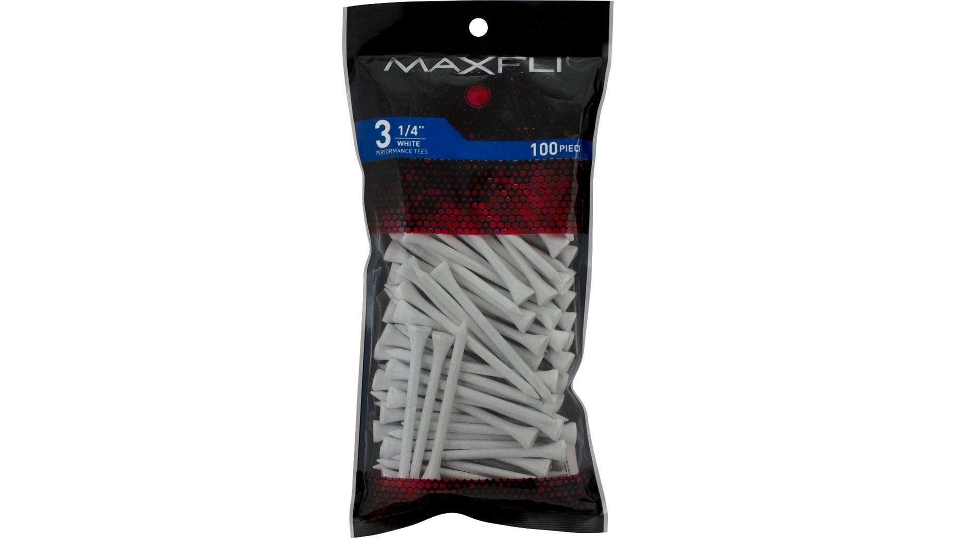 Maxfli 3 1/4'' White Wood Golf Tees - 100 Pack