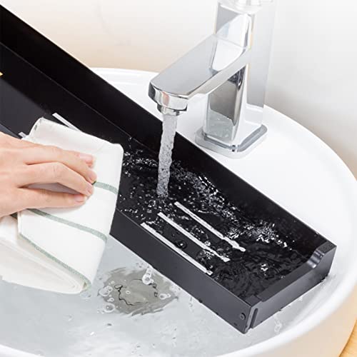 YEAPA Kitchen Hanging Rack No Drilling Kitchen Utensil Hanger Black Kitchen Wall Rack Wall Mounted Adhesive with Hook Stainless Steel for Cabinet Door Kitchen,C2 Pack 40cm (Size : B30cm)