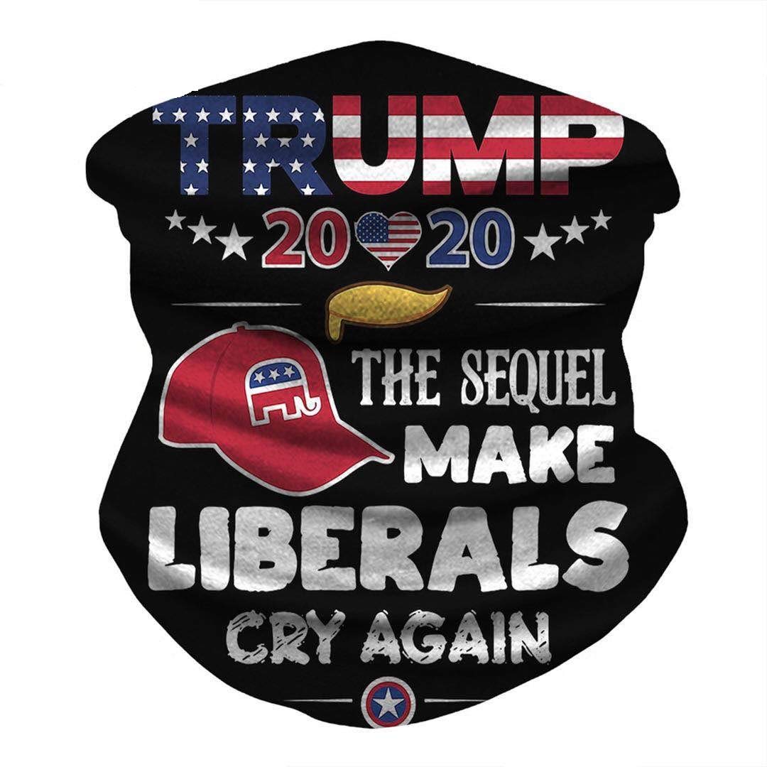 N-A Keep America Great,Trump, Face Bandanas for Dust, Neck Gaiter, Headwrap, Balaclava, Helmet Liner, Scarf 4 Pcs White, Black, Large
