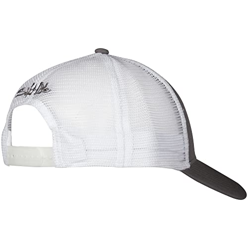 Salt Life Mens Aqua Badge Hat, Charcoal, One Size