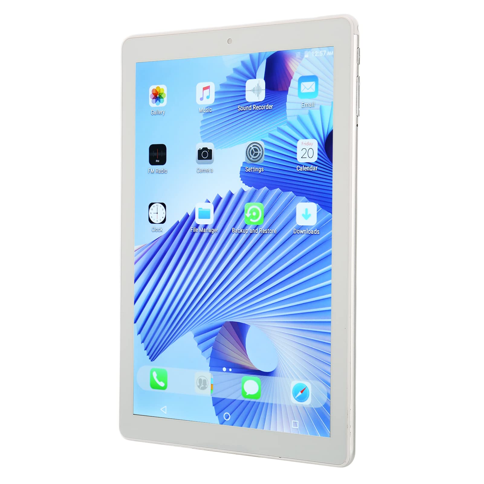 MAVIS LAVEN 10.1 Inch Tablet, Tablet PC 4GB RAM 64GB ROM Dual Card Dual Standby 100-240V Silver Dual Camera 1920x1200 for Writing for Android 10 (US Plug)