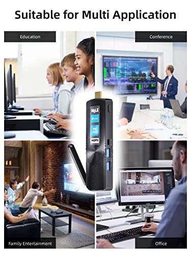 MeLE PCG02 Fanless Mini PC Stick Desktop,J4125 8GB 256GB Windows 11 Pro 4K HDMI Portable Small Computer, Support Win10 pro PXE Unlocked Bios Gigabit Ethernet, Work on Media Industry IoT Office