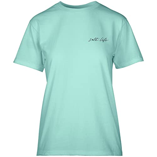 Salt Life Turtle Sunsets Short Sleeve Classic Fit Shirt, Aruba Blue, X-Large