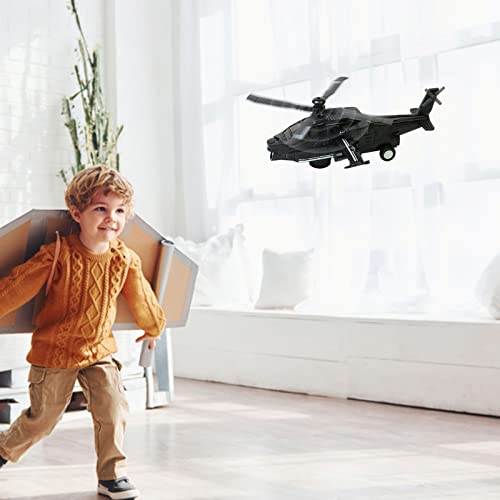 The Mad Womens Ball Electric Flash Universal Wheel Projection Helicopter Boys Children's Toy Plane*1 Top A380 (Black, One Size)