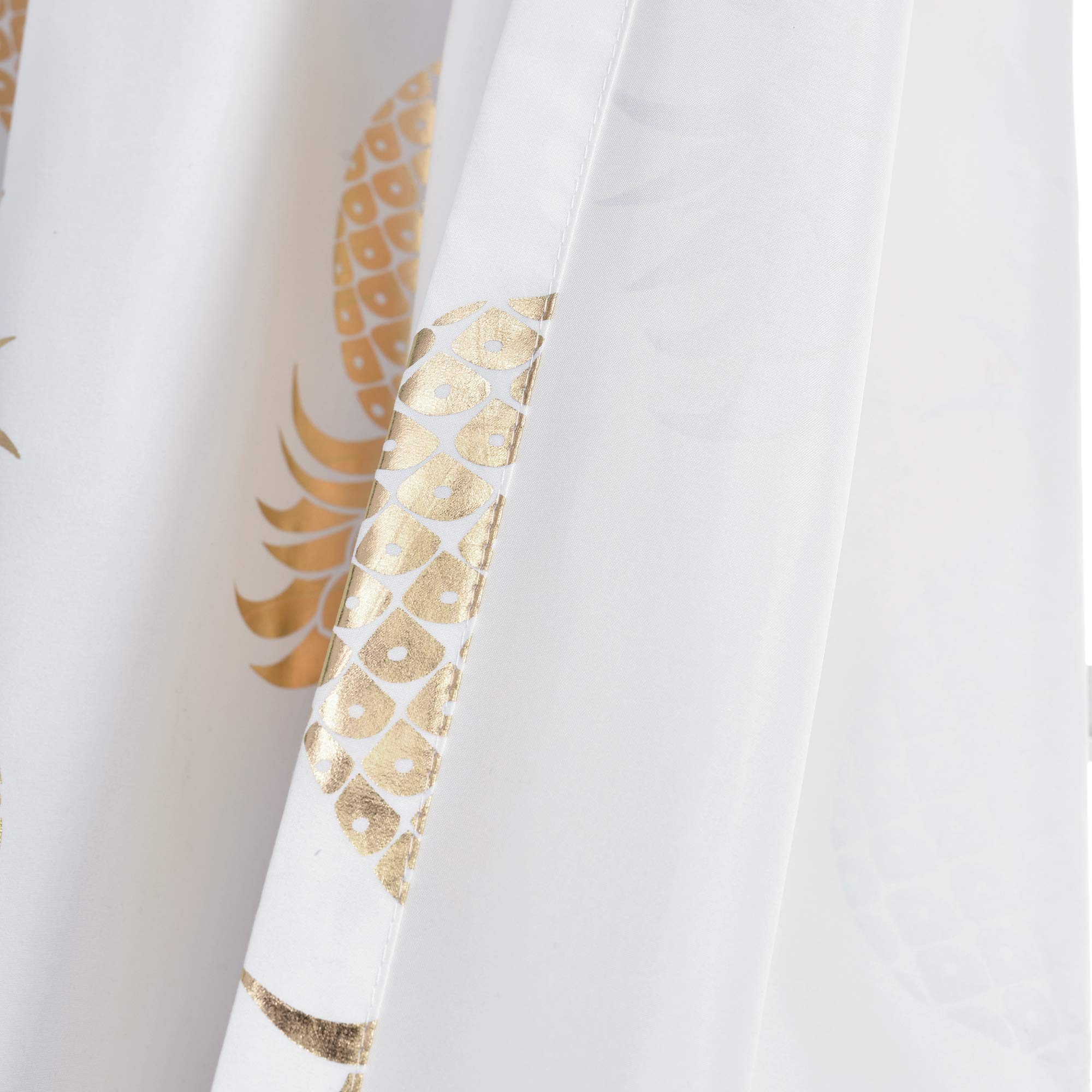 Lush Decor Pineapple Curtain Set, Long Window Curtain Panel Pair, 52" x 95" (Gold) - DISCONTINUED