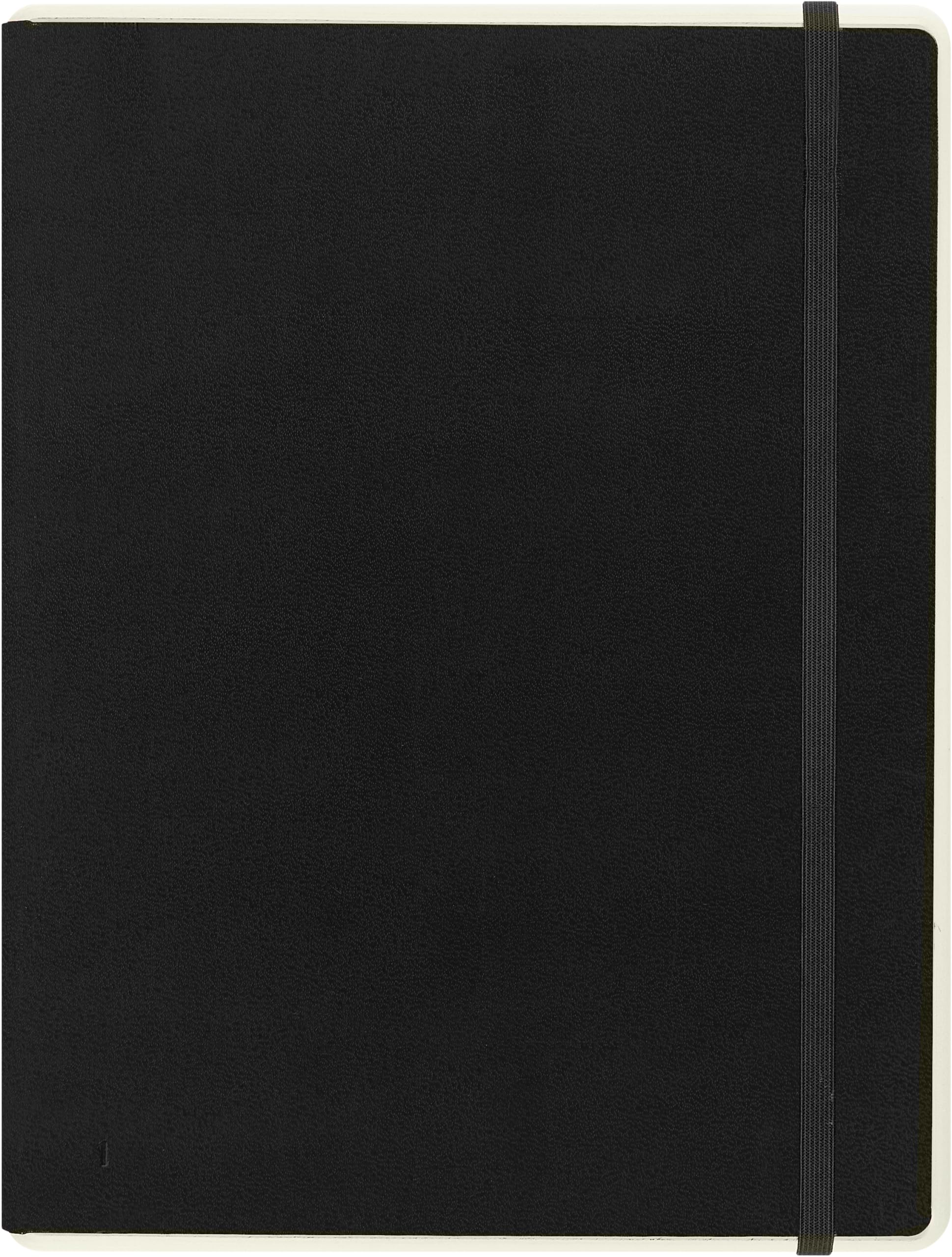 Moleskine Paper Tablet Hard Cover Smart Notebook, Plain/Blank, XL (7.5" x 9.75") Black, Compatible w/ Moleskine Pen+ Ellipse (Sold Separately) & App, Digitize & Organize, 176 Pages