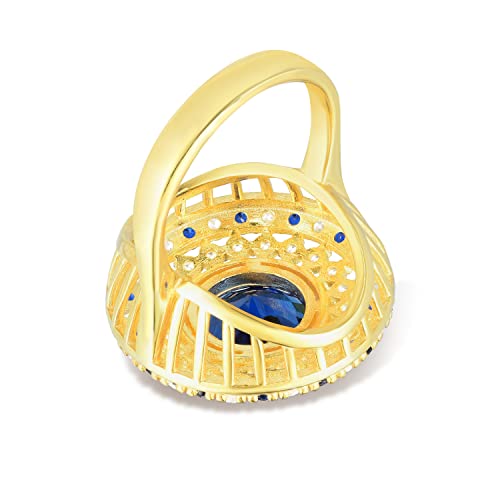 Pharaoun Shield of Athena Cocktail Ring in Gold-Plated Sterling Silver - Size 8