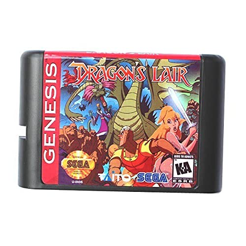 Retro Game Dragons Lair 16 bit MD Game Card For Sega Mega Drive For Genesis (NTSC-U)