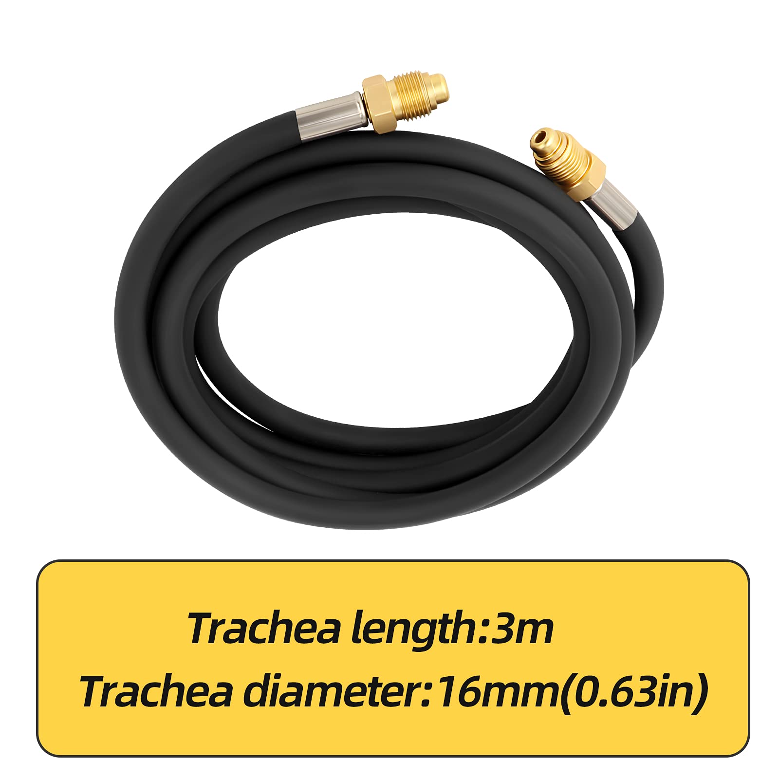MEANLIN MEASURE 10 Feet Gas Welding Hose,CGA580 Argon CO2 Flow Meter Regulator Adapter Hose For Miller Lincoln Mig Tig Welder