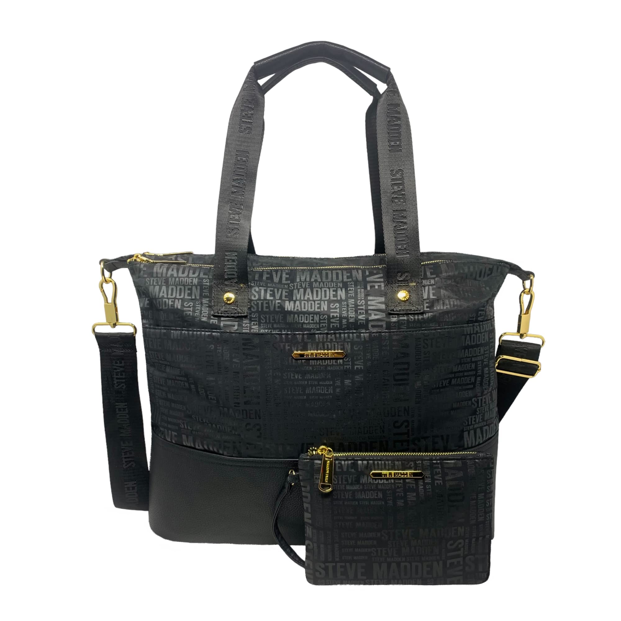 Steve Madden Bgym Duffel Bag (BLK/BLK, One Size)