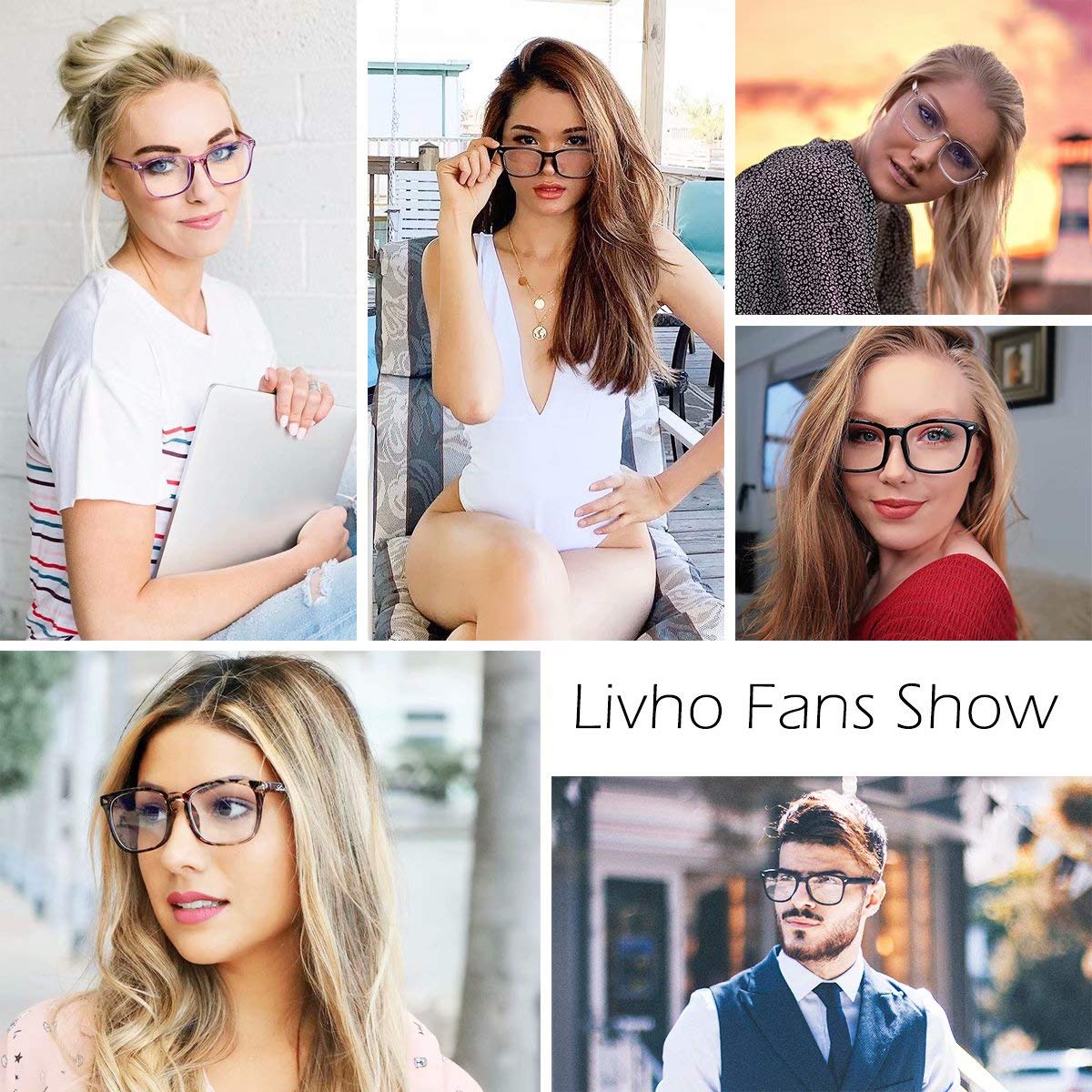 livho Blue Light Blocking Glasses, Computer Reading/Gaming/TV/Phones Glasses for Women Men,Anti Eyestrain & UV Glare LI8081 (*Leopard)
