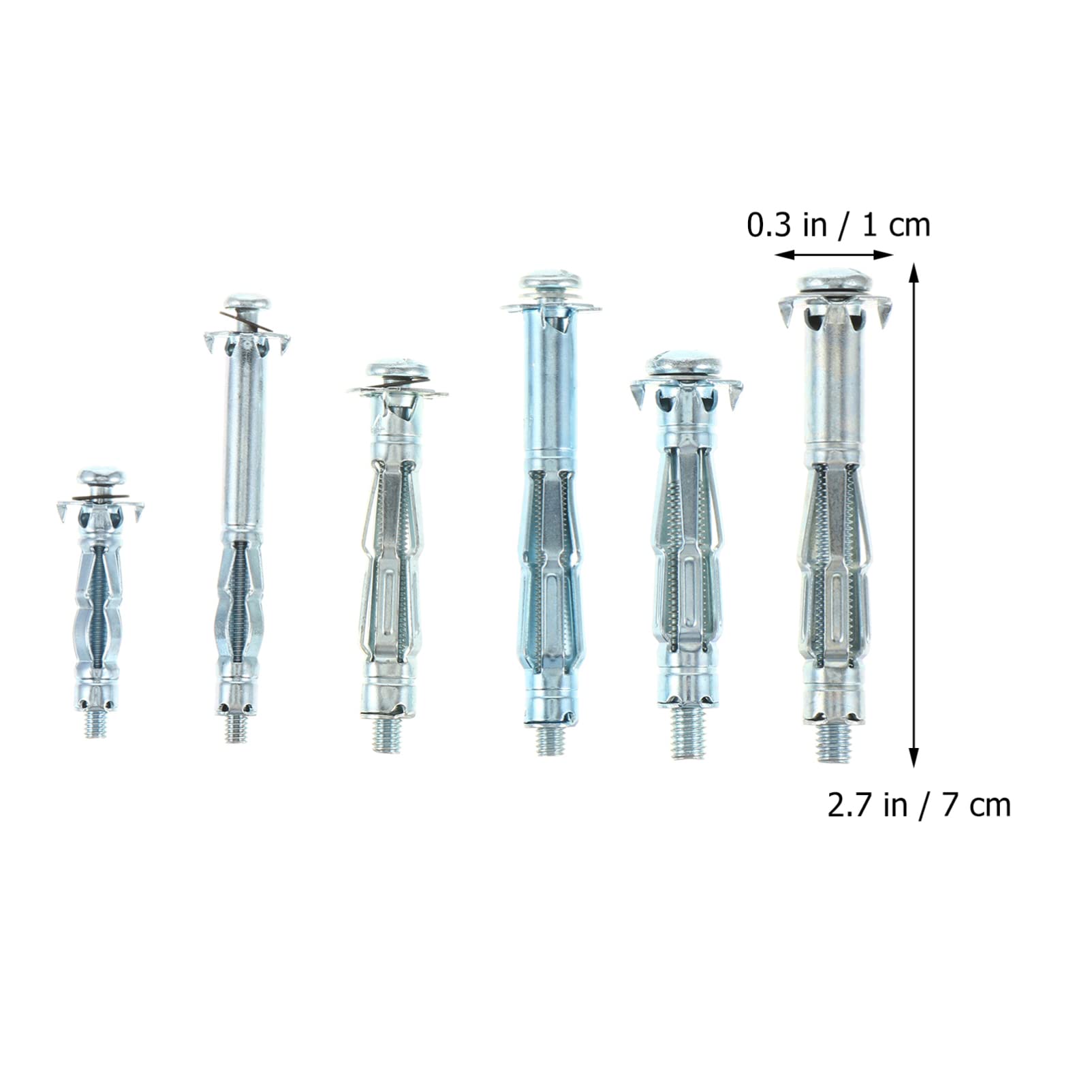 VILLCASE 42 Pcs 1 Expansion Bolt Professional Anchor Bolts Useful Fixing Anchors Multipurpose Fixing Bolts Anchor Screws Wall Connectors Ground Screw Durable Nut Sleeves Major Galvanized