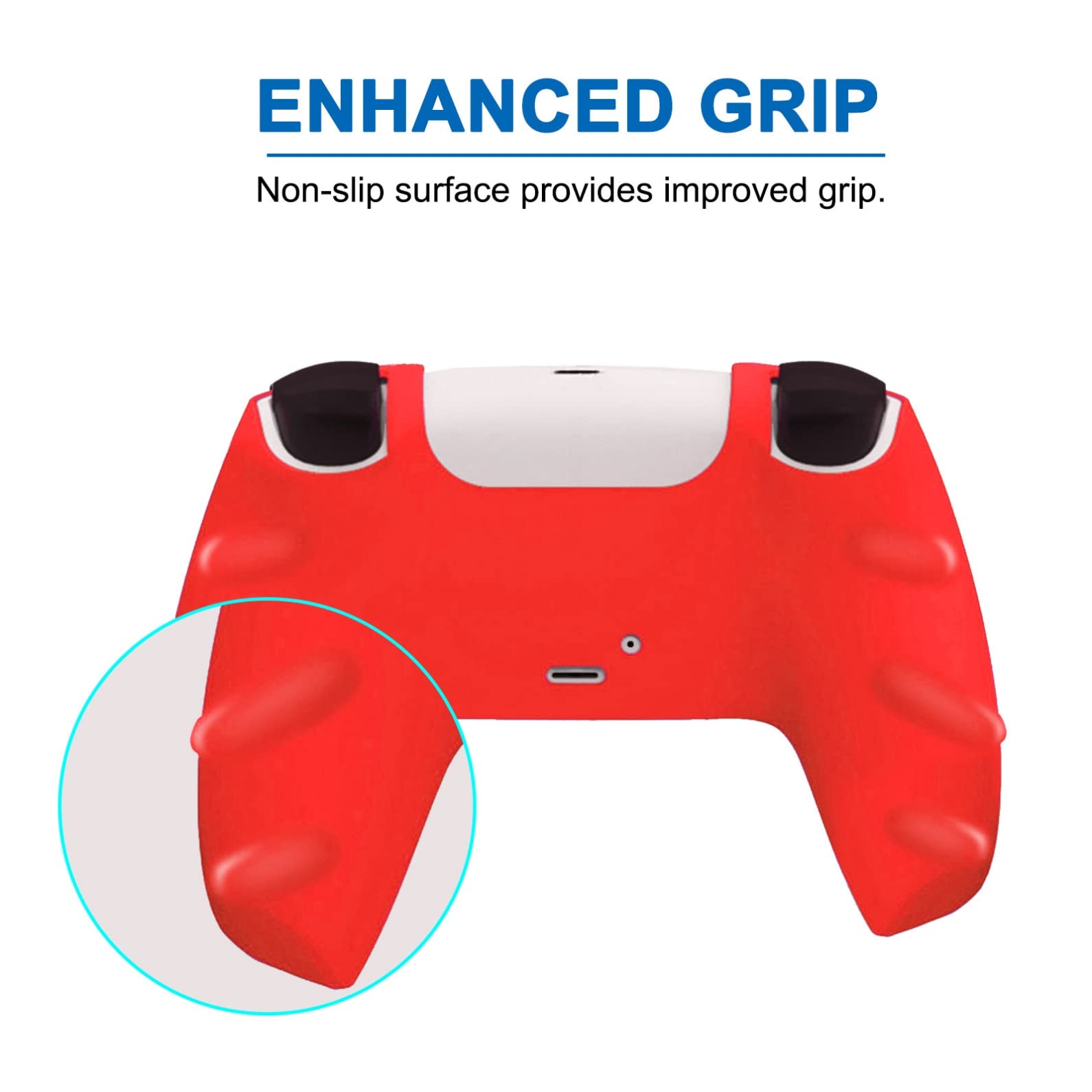 ONTOP Compatible with PS5 DualSense Controller Skin, 4 Pack Controller Skin for PS5, Non-Slip Grip Compatible with PS5 Dust Cover, Comfortable Silicone Compatible with PS5 Controller Accessories
