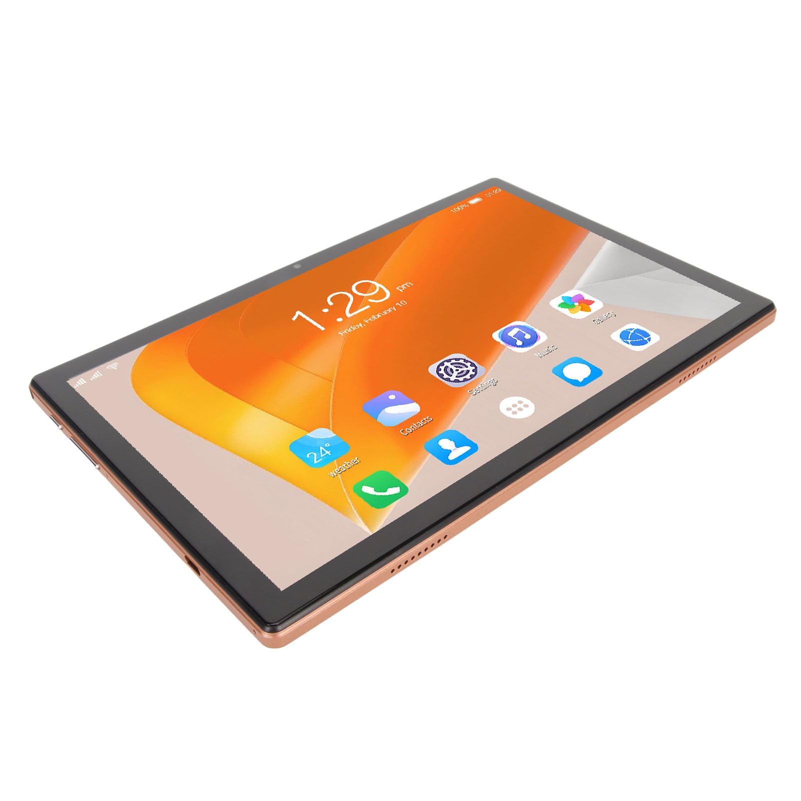MAVIS LAVEN Digital Tablet, Dual Speakers Octa Core Orange 2 in 1 GPS Tablet for Studying for Game (US Plug)