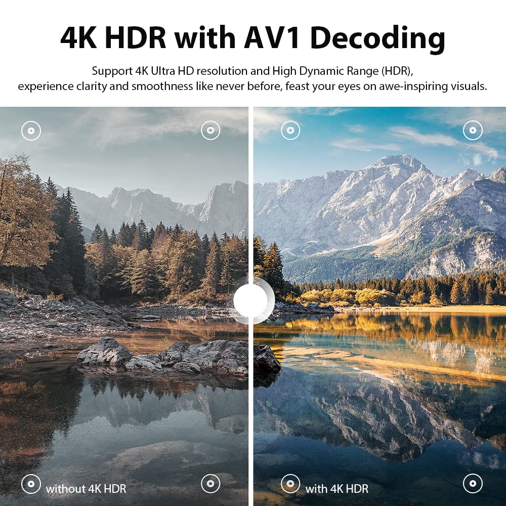 ZTE Android TV Box ,Smart TV Box ZXV10 Support Wi-Fi 5 Bluetooth 5.0 , Support 3D 4K HDR Videos Media Player,Dolby Vision,Supports YouTube/Google Assistant/Google Play Store