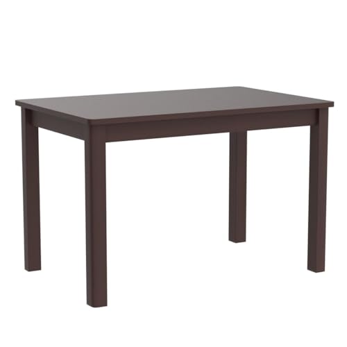 Livinia Cabin 45.3" Wooden Dining Table/Small Rectangular Modern Farmhouse Solid Wood Kitchen Table Desk (Walnut)