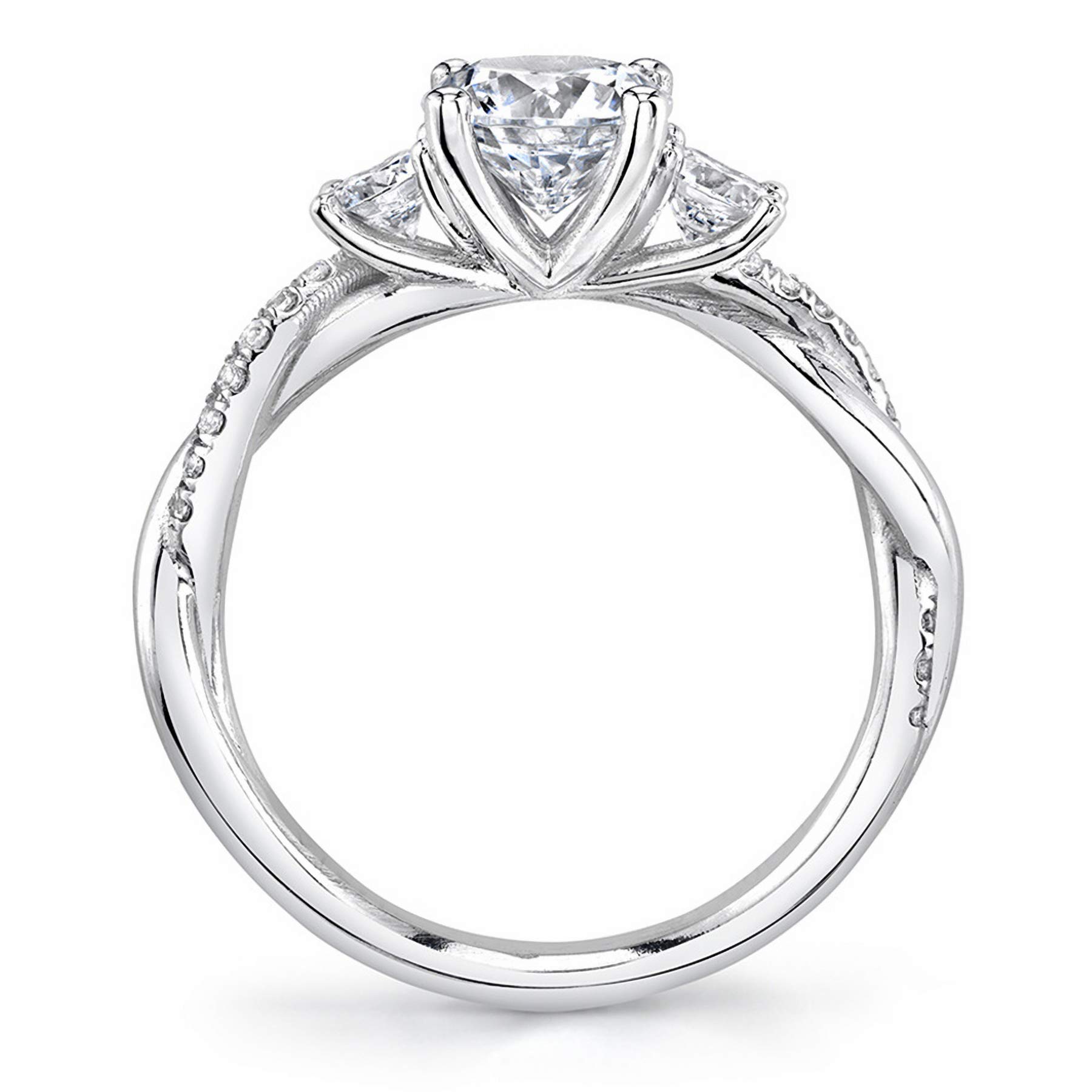 Molioaki 1.48 Carat (ctw) moissanite engagement rings for women Platinum Plated Silver ring moissanite rings-5-