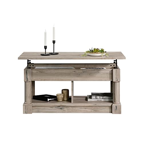 Sauder Palladia Lift-top Coffee Table, L: 43.15" x W: 21.65" x H: 19.61", Split Oak Finish