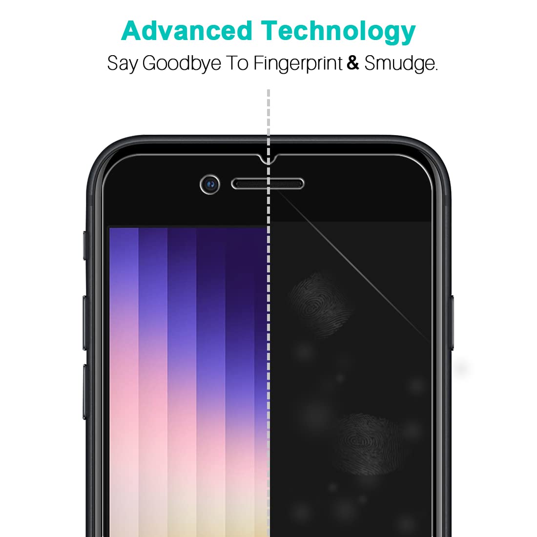 LK 4 Pack Screen Protector Compatible With iPhone SE 3 5G (2022) / iPhone SE 2020 / iPhone SE2, 9H HD Clear Tempered Glass screen protector for iPhone 8/7, Case Friendly, Anti-Scrach, 9H Hardness
