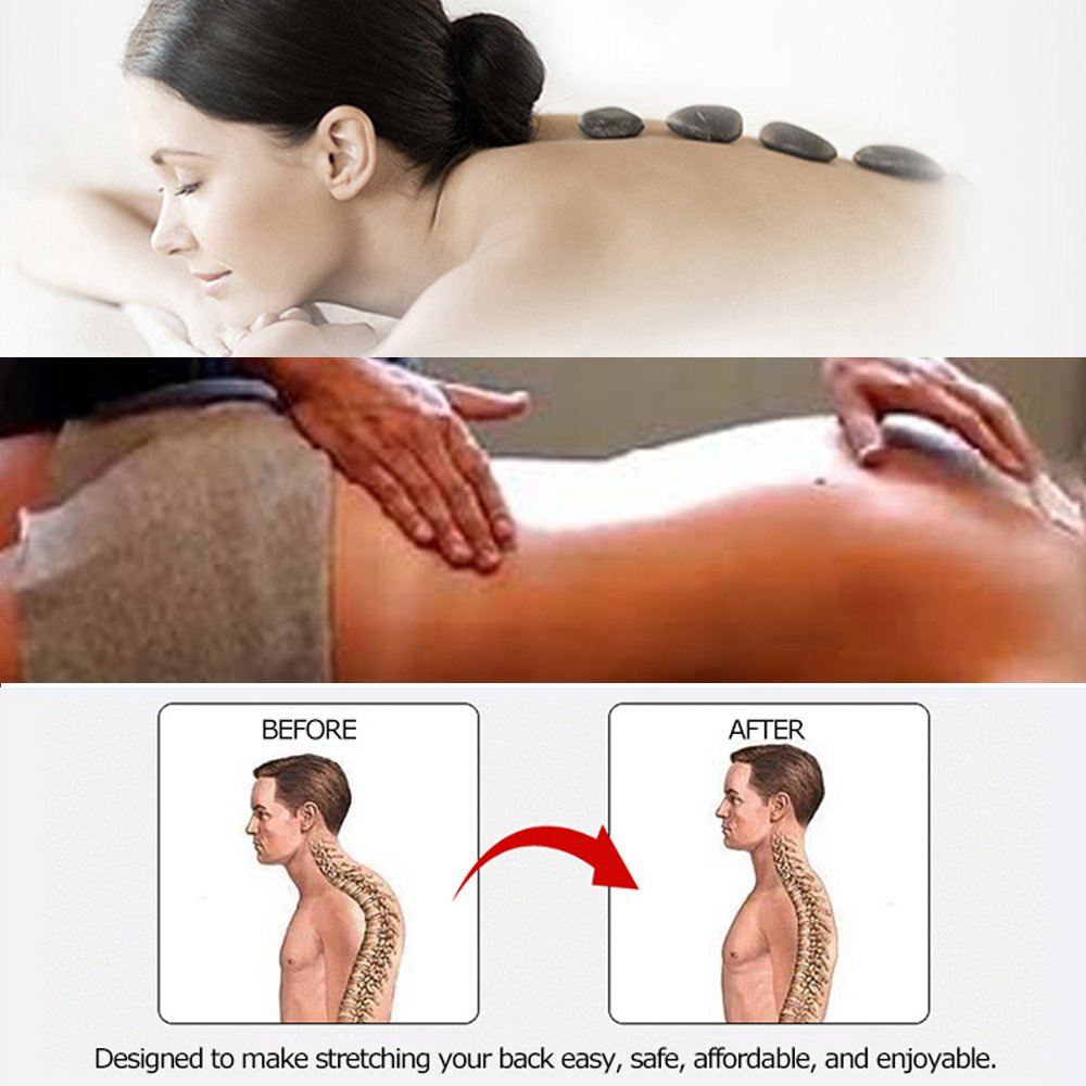 Layhou Back Stretcher Back Massager Stretcher Back Stretching Device Back Massager for Bed Lumbar Support Relaxation Spinal, Lower and Upper Muscle Pain Relief