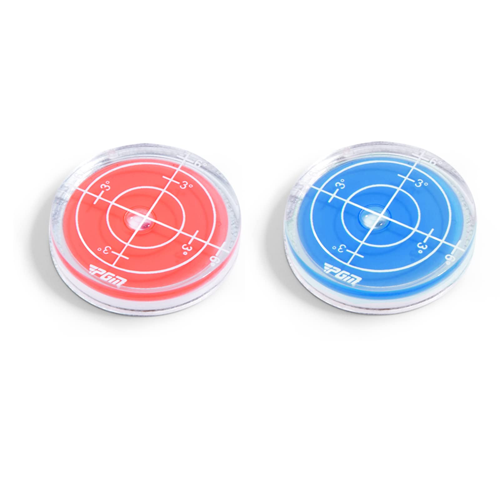 PGM Ball Markers Hat Clip Golf Putting Aid Round Bubble Level High Precision Reader