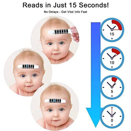 UNNIC 30 Pcs Forehead Thermometer Strips Adhesive Thermometer Strips Reusable Thermometer Discoloration Sticker