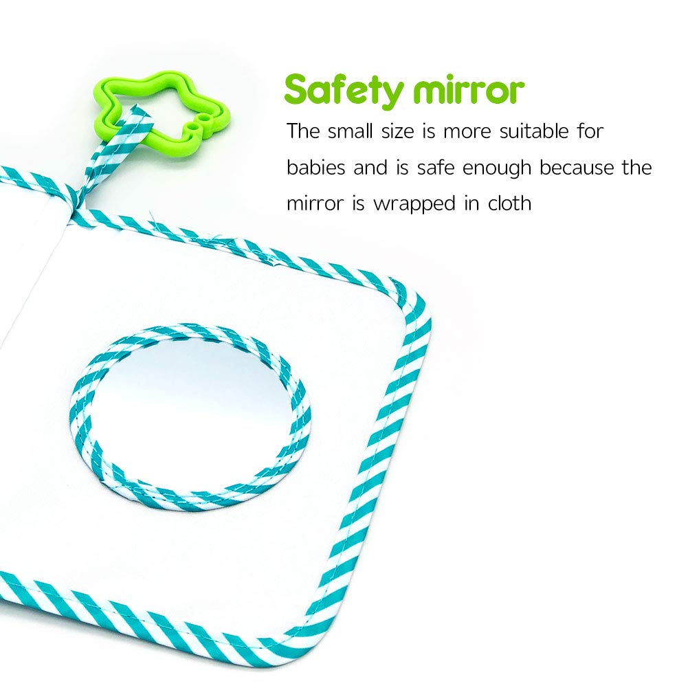 N-A Baby Album with Mirror, Green, 5.5in x 7.25in, Can Hold 17 Photos