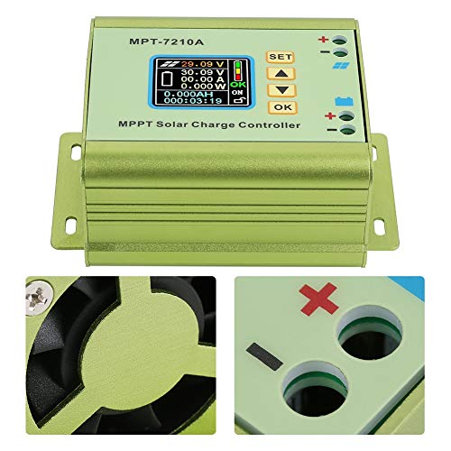 Solar Charge Controller,Delaman 30A Solar Panel Regulator Charger Controller,24V/36V Aluminum Alloy LCD Display for Lithium Battery