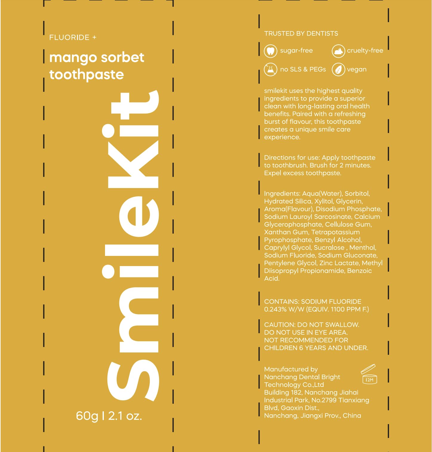 Mango Sorbet Flavoured Toothpaste (Mango Sorbet)
