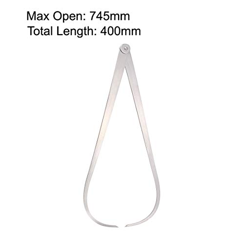 uxcell Outside Caliper 400mm 16 Inch Firm Joint Stainless Steel Measuring Tool