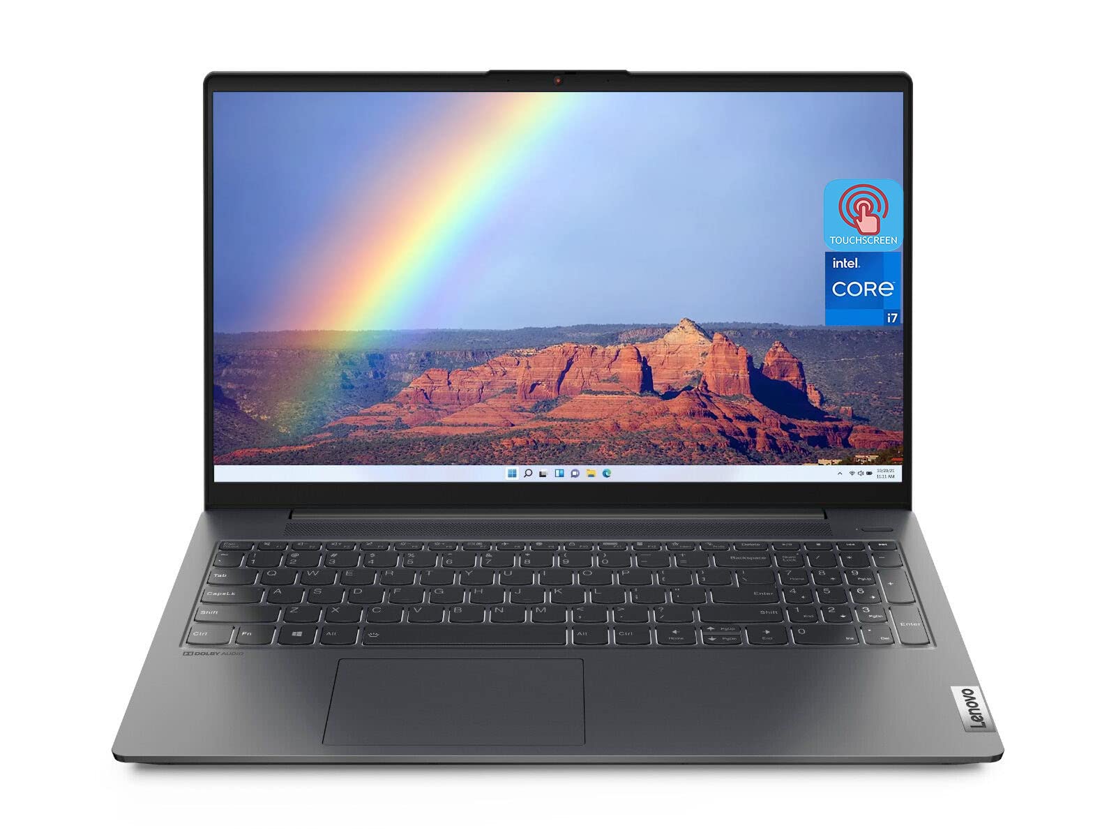 Lenovo IdeaPad 5 Touch Laptop, 15.6" FHD Touchscreen Display, Intel Core i7-1165G7 Processor, 8GB RAM, 512GB SSD, Intel Iris Xe Graphics, Fingerprint Reader, Webcam, Windows 11