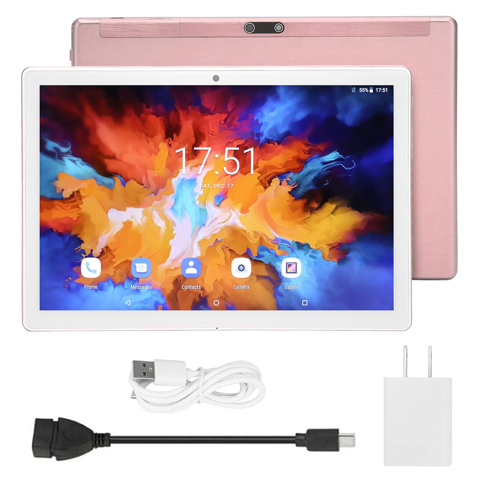 MAVIS LAVEN Office Tablet, 8GB RAM 128GB ROM 5G WiFi HD IPS 10.1 Inch 6000mAh (Pink)