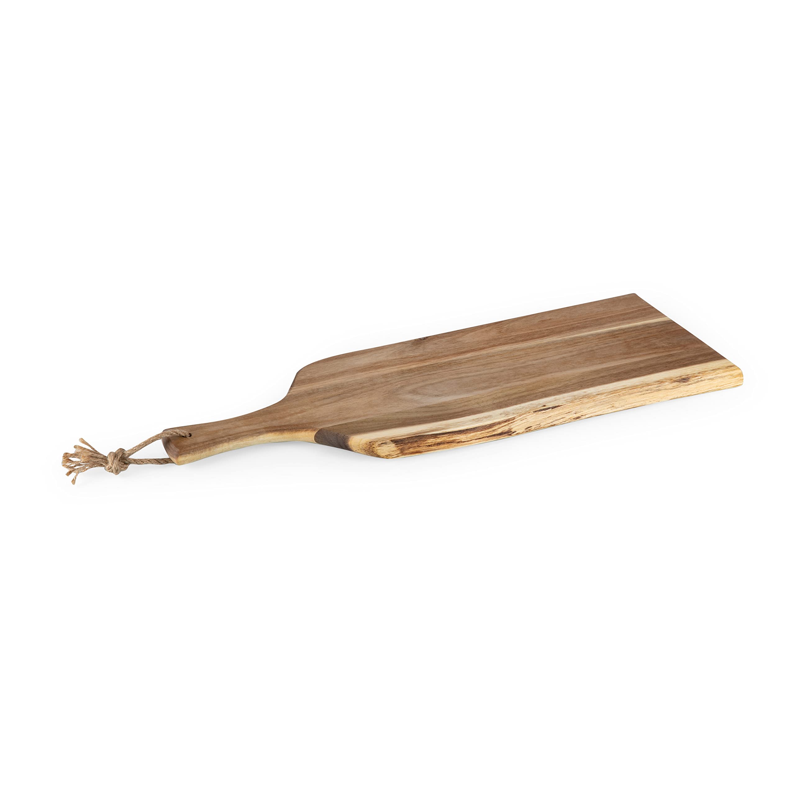 PICNIC TIME NHL New York Islanders Artisan 24" Acacia Charcuterie Board with Raw Wood Edge - Cheese Board - Serving Platter