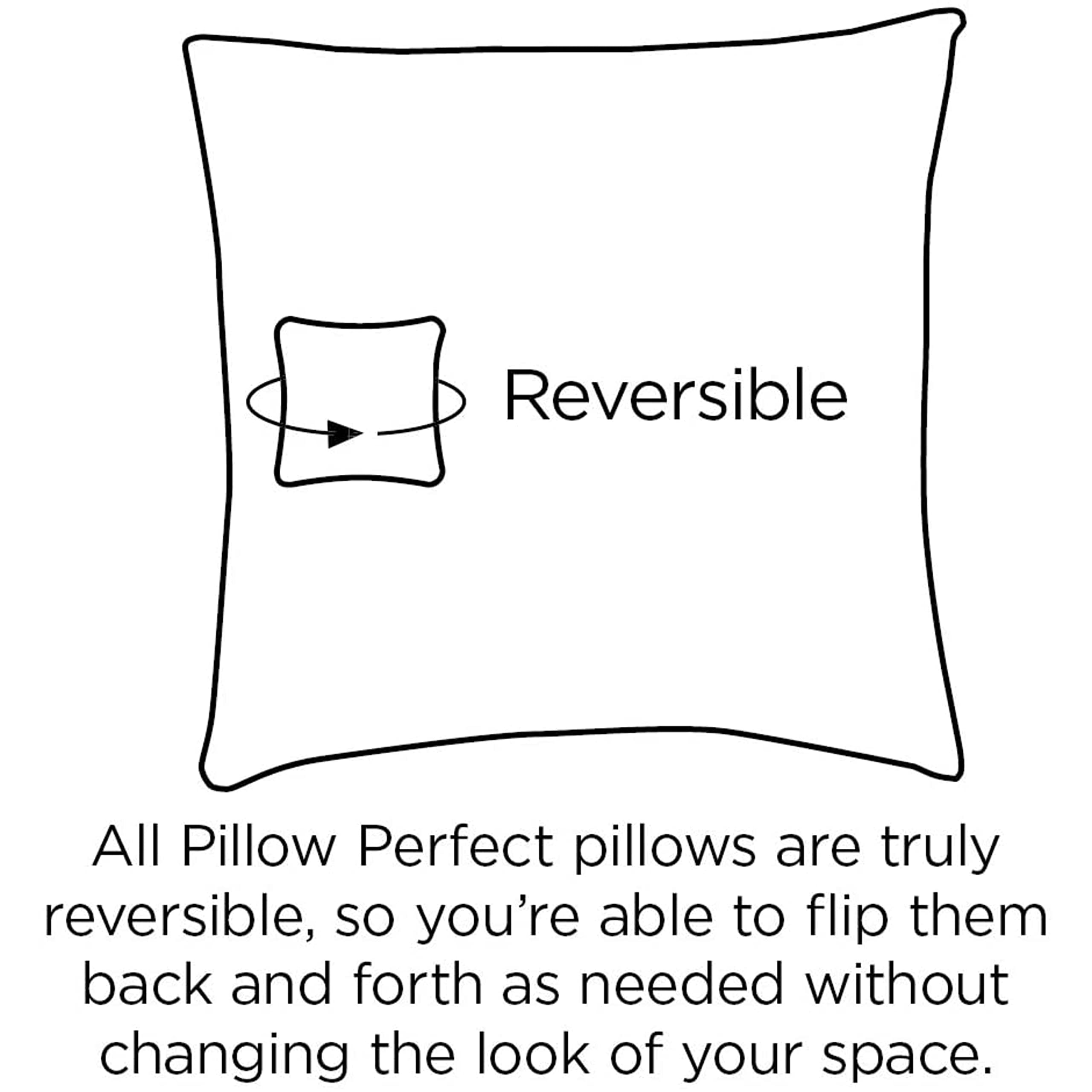 Pillow Perfect Speedy Solid Indoor/Outdoor Reversible Patio Chairpad with Ties Weather and Fade Resistant, 15.5" x 16", Yellow, 2 Count