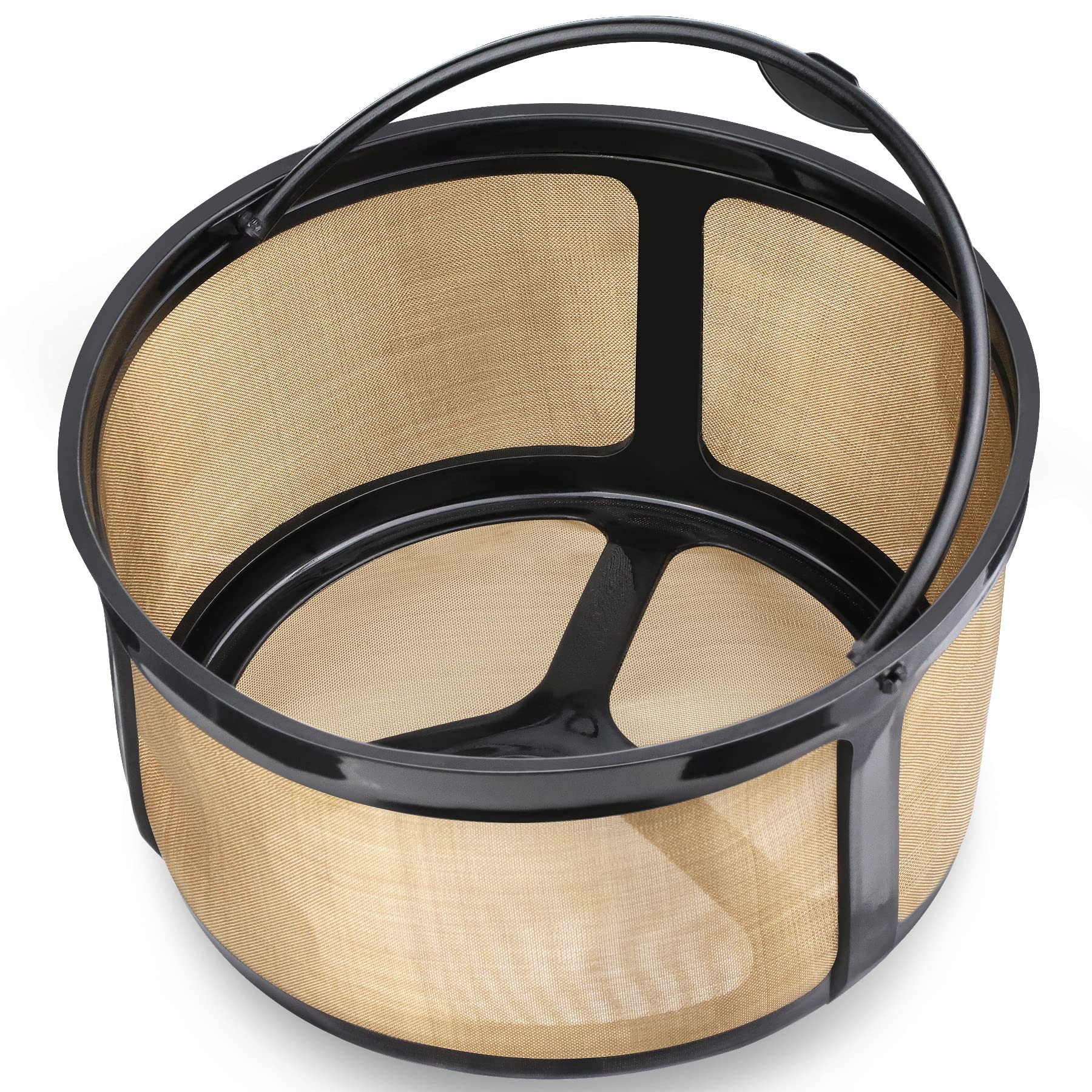 Reusable 8-12 Cup Basket Gold Mesh Coffee Filter for Keurig K-Duo Essentials and K Duo Brewers Machine, Replaces your Paper Coffee Filters, BPA Free (1 Pack)