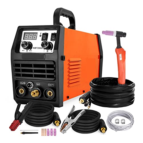 RADNA Portable Home Beginner Lightweight Welder HBT2000 TIG200A Welder Digital Control Gas Tig Stainless Steel Iron Tig Dual Voltage Efficient Gas Tig (Color : HBT2000-01)